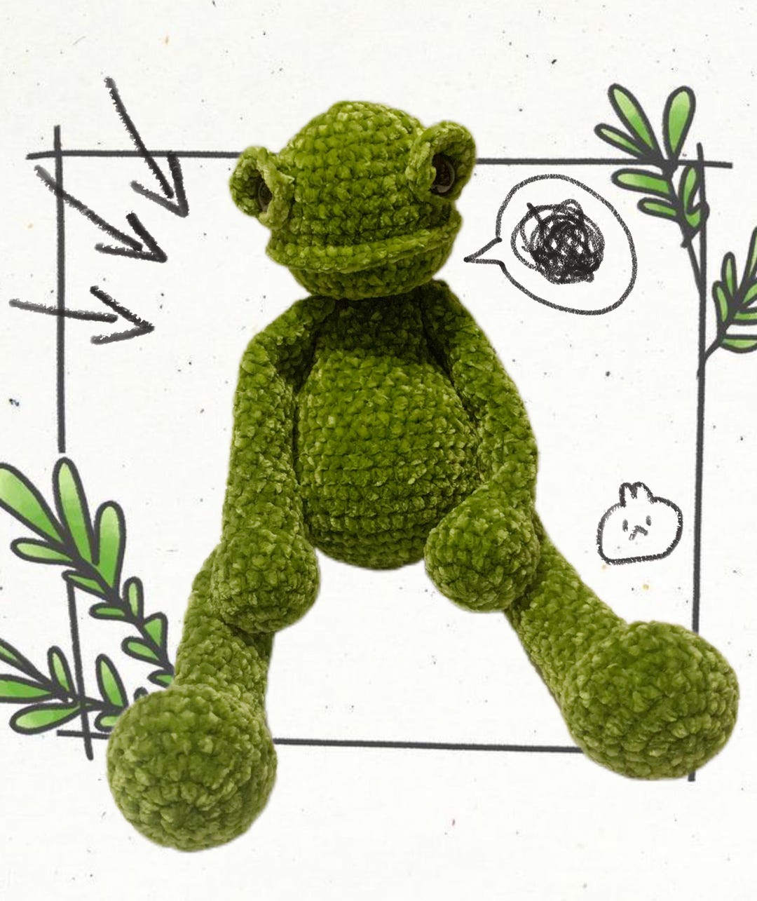 Floppy Frog Crochet Pattern PDF FILE ONLY Very Low Sew - Etsy