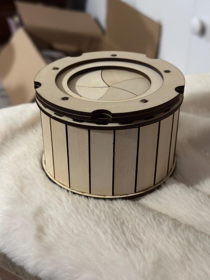 Wooden Laser Cut Iris Box - Etsy