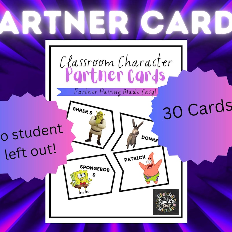 Partner Pair Card - Etsy