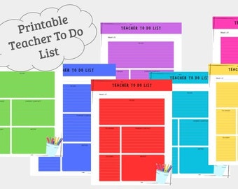 Teacher to Do List Digital Download Teacher Organization Teacher ...