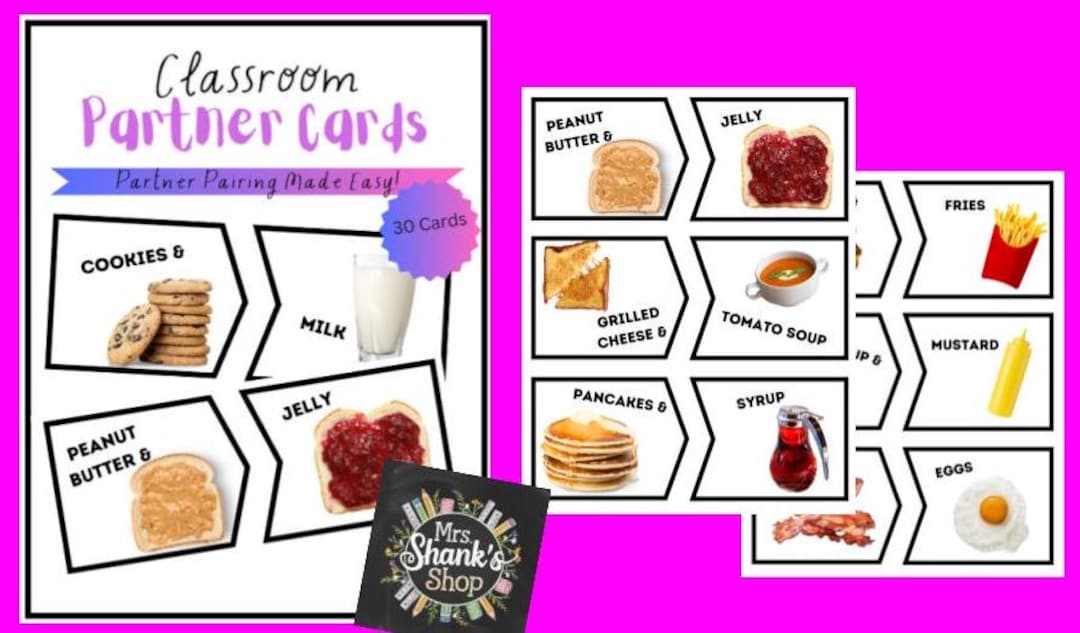 Partner Pairing Cards - Classroom Management - Etsy