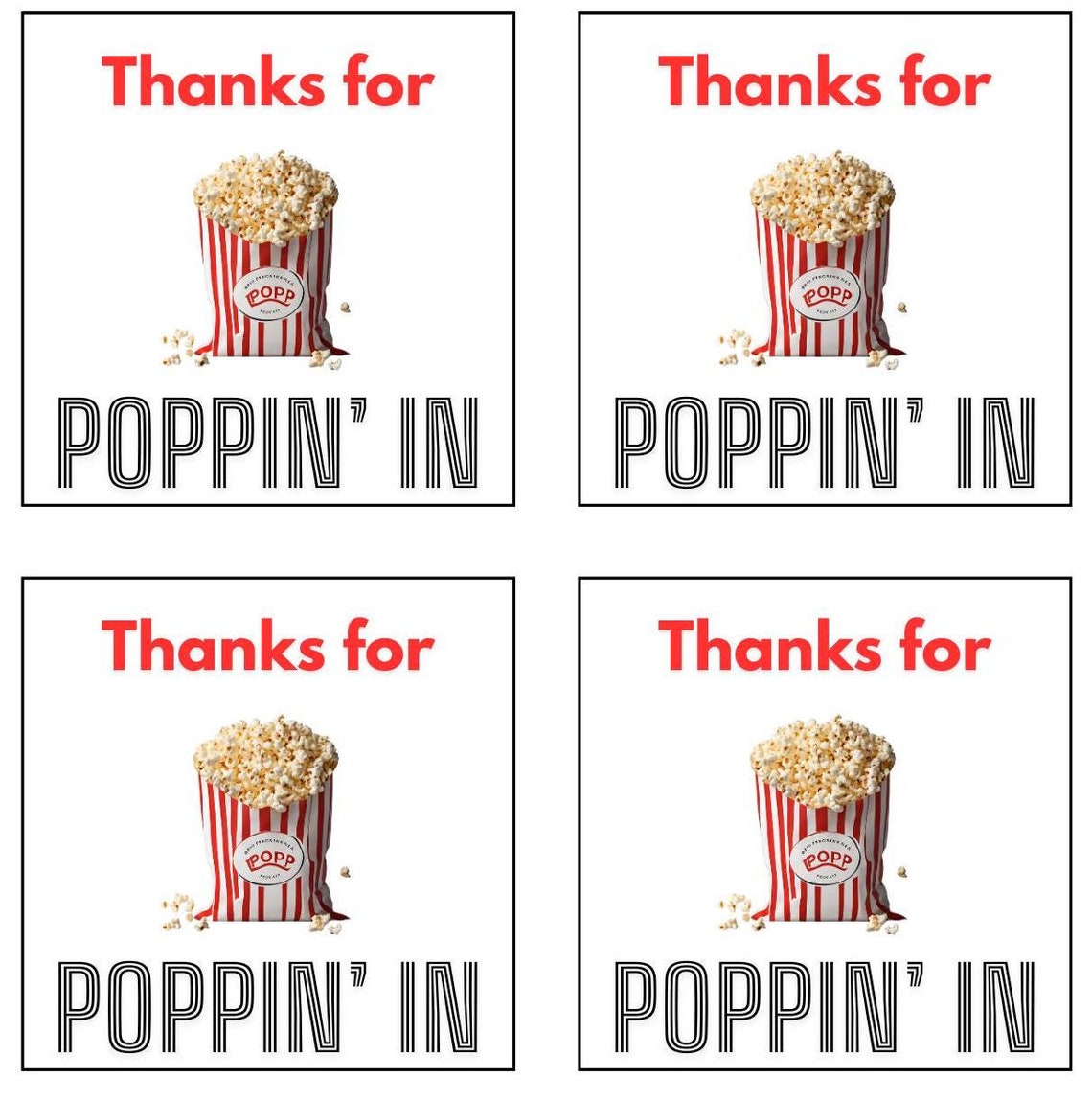 Thanks for Poppin in Tags Back to School - Etsy