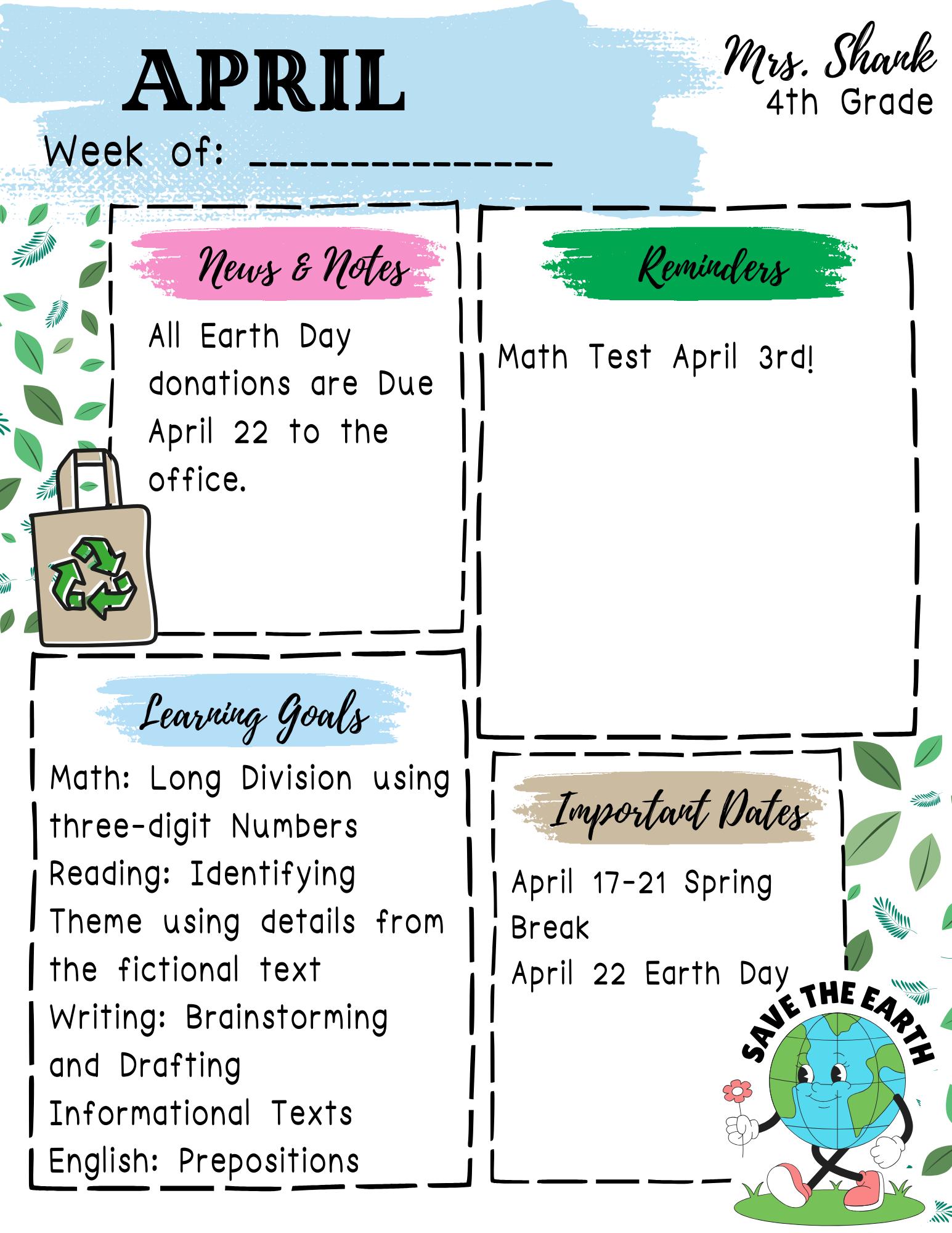 Classroom Weekly Newsletter Editable Monthly Themes - Etsy