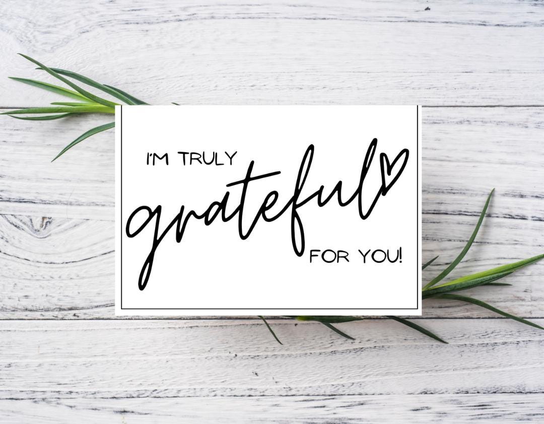 Thank You Cards Gratitude Cards Digital Simple Minimalist Card ...
