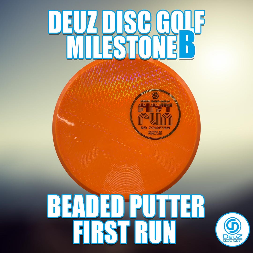 Milestoneb Beaded Disc Golf Putter - FIRST RUN- PDGA Approved - 3D ...