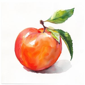 Watercolor Apple Clipart Set PNG Instant Download - Etsy