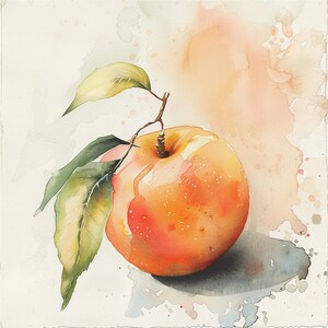 Watercolor Apple Clipart Set PNG Instant Download - Etsy