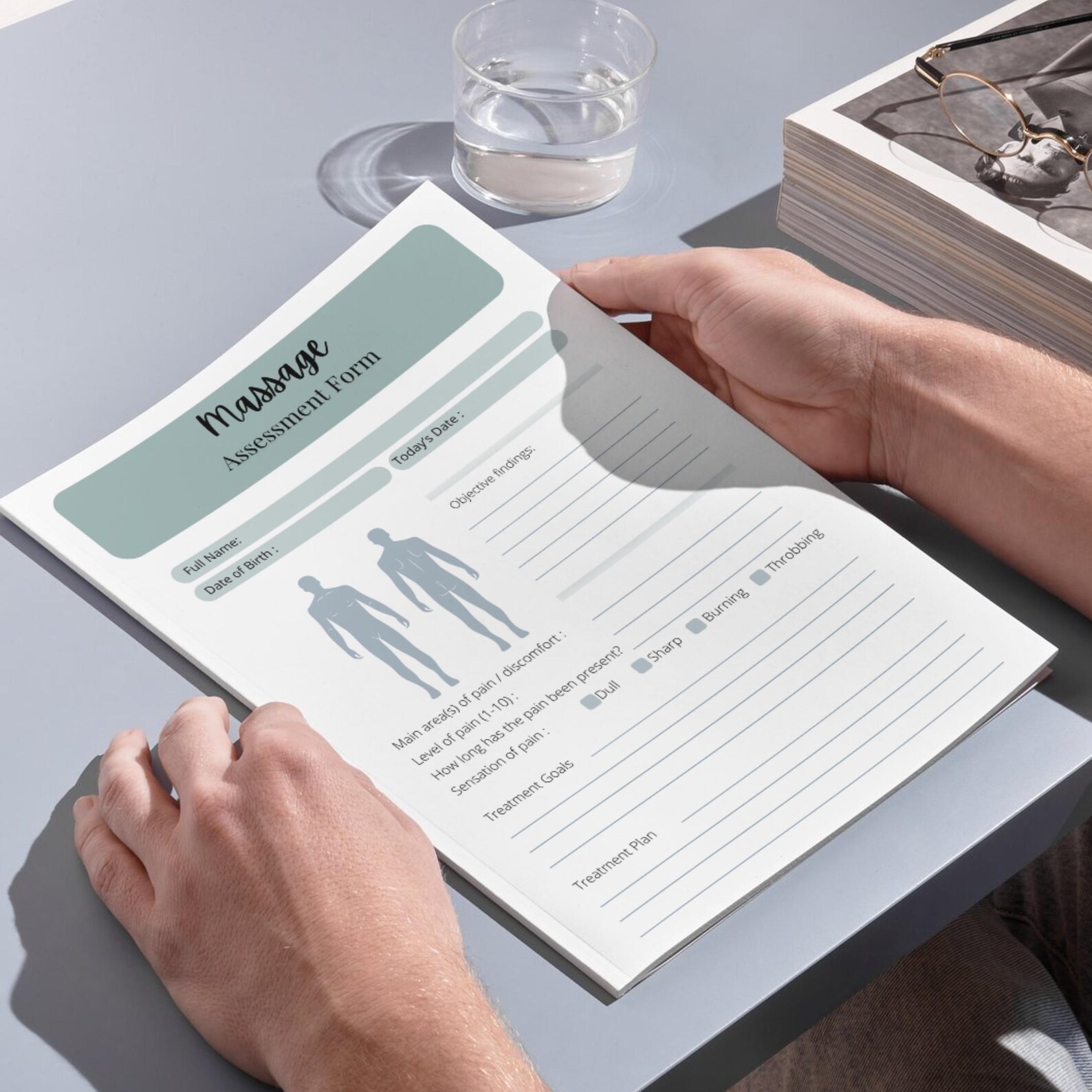 Massage Assessment Form Template: Editable Therapist Forms (canva PDF ...