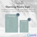 Editable Opening Hours Sign Template: A4/A5 Printable (canva) - Etsy