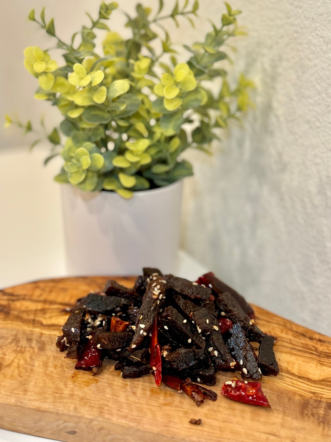 Homemade Spicy Beef Strips, Beef Jerky, Fresh and Tasty - 8oz - Etsy