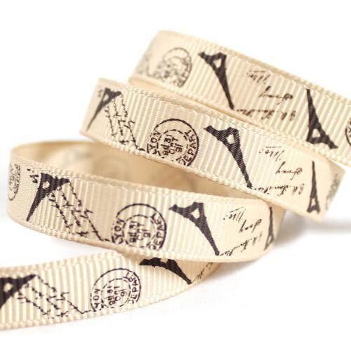 Paris Grosgrain 3/8 Ribbon 3 Yards Eiffel Tower French - Etsy