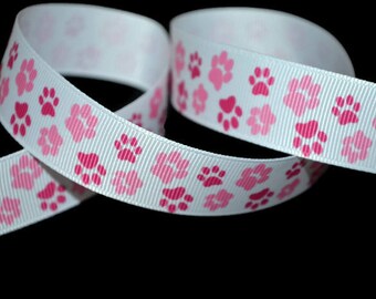 Paw Print Grosgrain Ribbon - Etsy