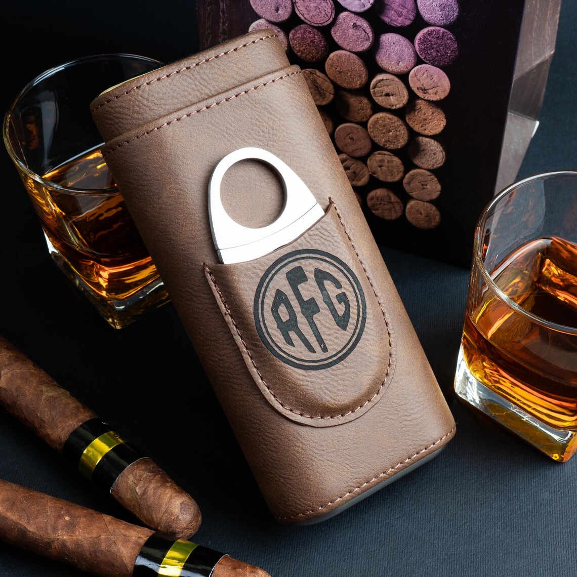 Custom Engraved Cigar Case, Cigar Travel Case, Personalized Cigar ...