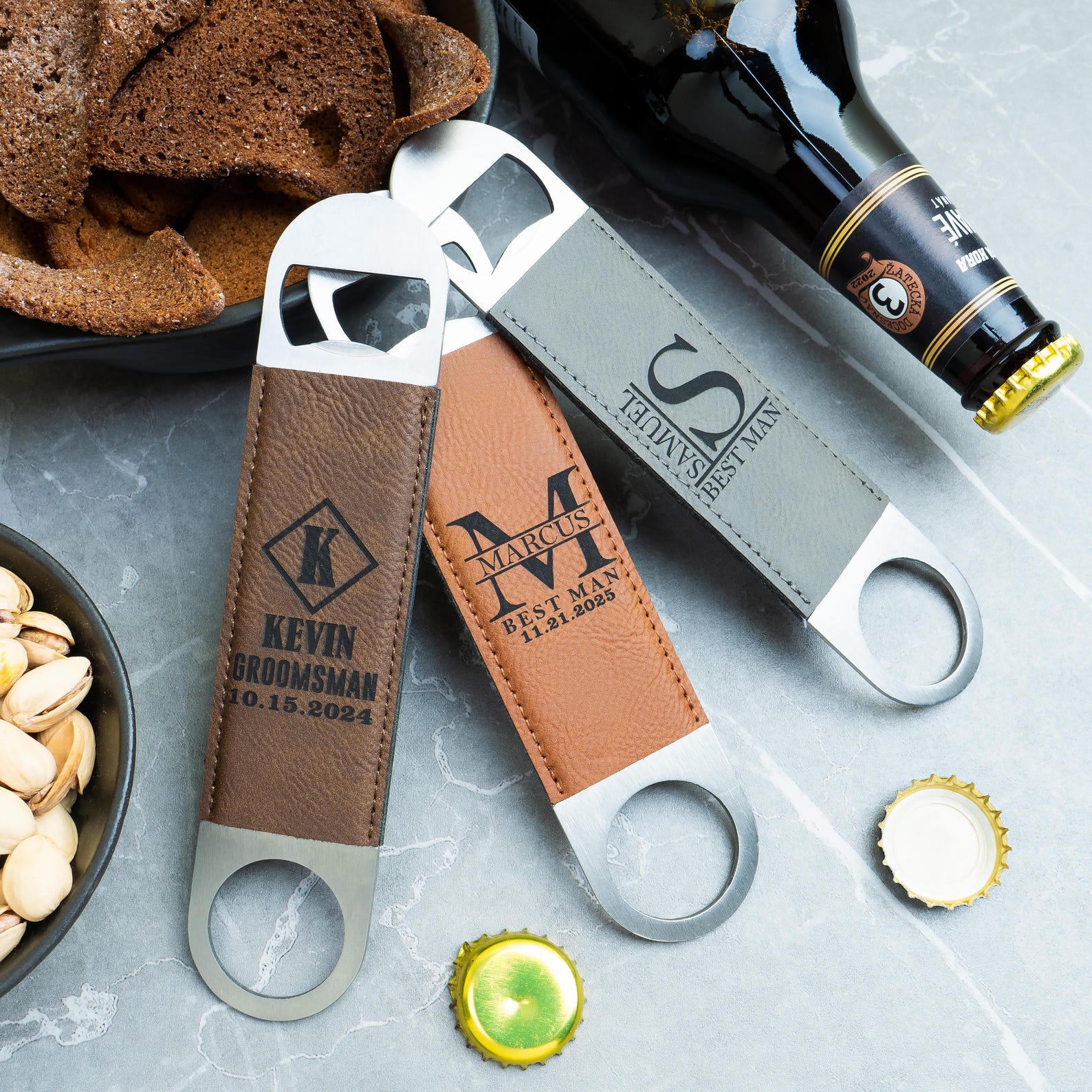 Personalized Bottle Opener, Groomsmen Proposal Gift Set, Customized ...