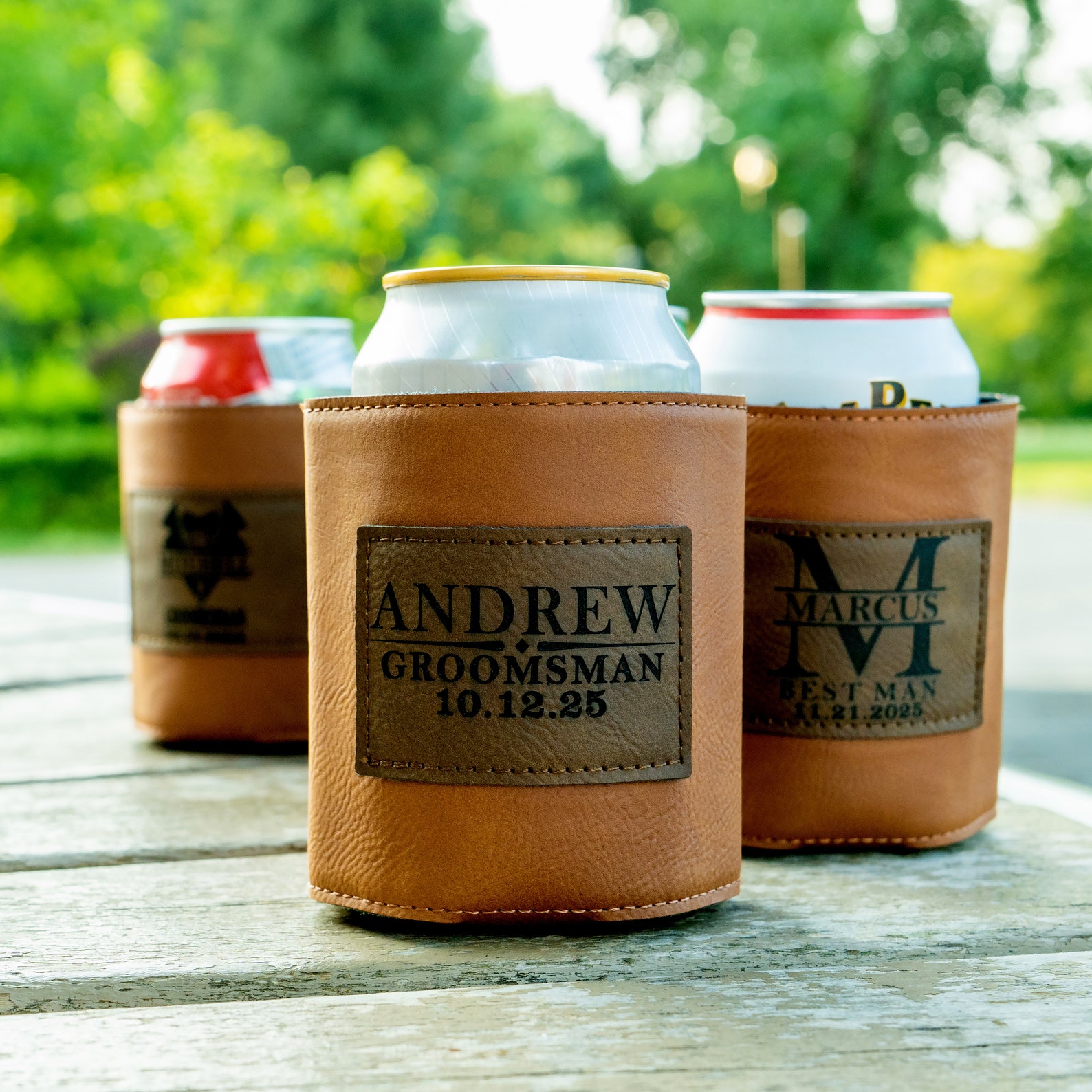 Groomsman Personalized Beverage Holder, Accessories for Men, Beer Can ...