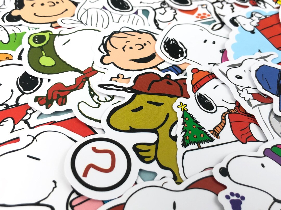 50 Snoopy Stickers Peanuts Snoopy Stickers Snoopy Sticker Pack Phone ...