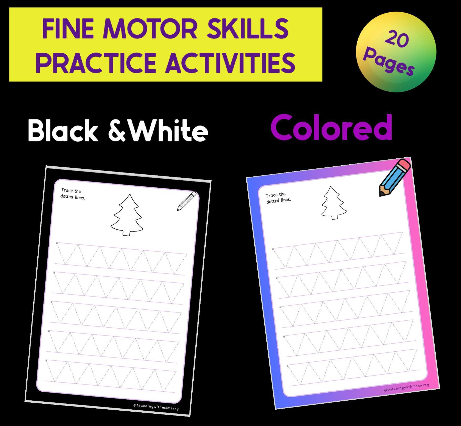 Kindergarten and First Grade Fine Motor Skills Pencil Control Back to ...