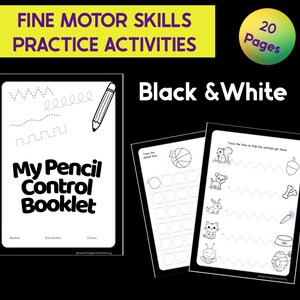 Kindergarten and First Grade Fine Motor Skills Pencil Control Back to ...