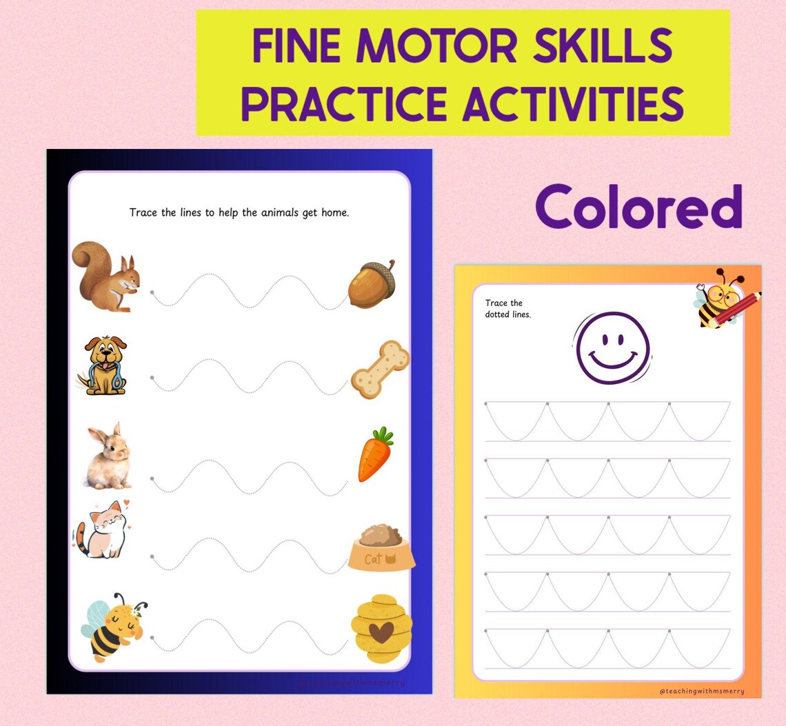 Kindergarten and First Grade Fine Motor Skills Pencil Control Back to ...