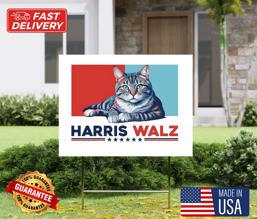Kamala Harris Yard Sign, Harris Walz Yard Sign, Harris Walz for ...