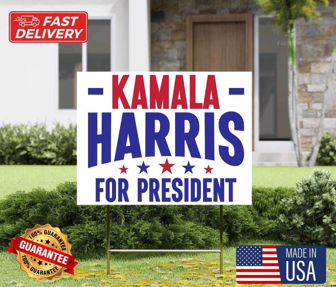 Kamala Harris 2024 Yard Sign, 2024 Campaign Election Sign, Democrat ...