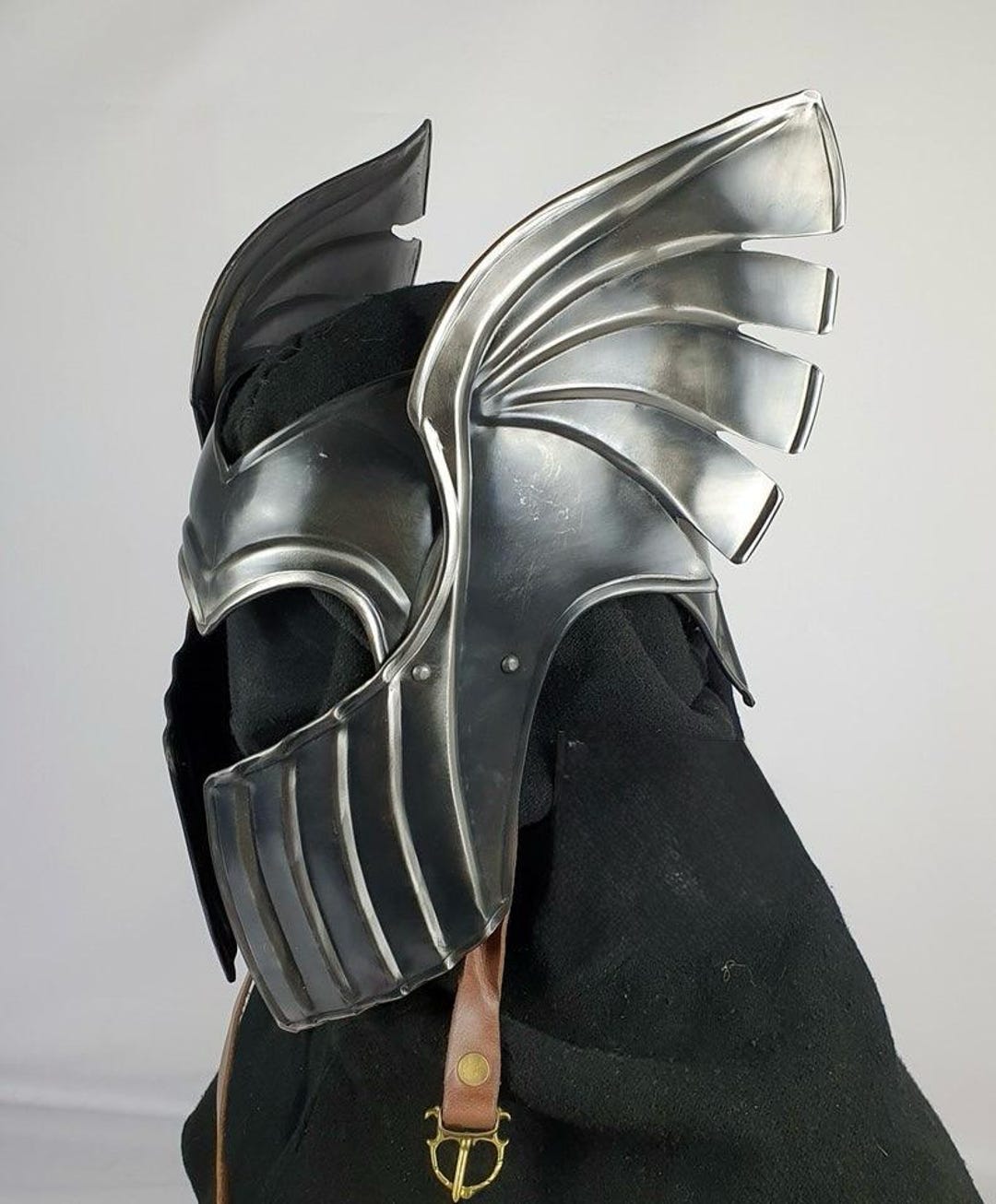 Medieval Knight Steel Headguards Wings Helmet Steel Hat-fantasy Horn ...