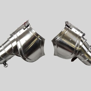 Medieval Steel Pauldron With Gorget Armor Set Larp Shoulder Armor ...