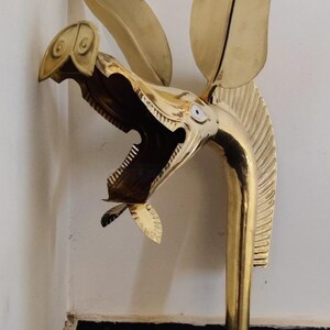 Full Brass Celtic Dragon Face Deskford Carnyx Fully Playable - Medieval ...