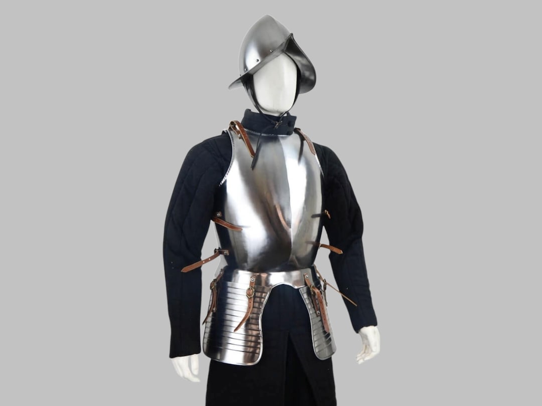 Medieval Knight Armor Set With Spanish Helmet – Steel Breastplate, LARP ...