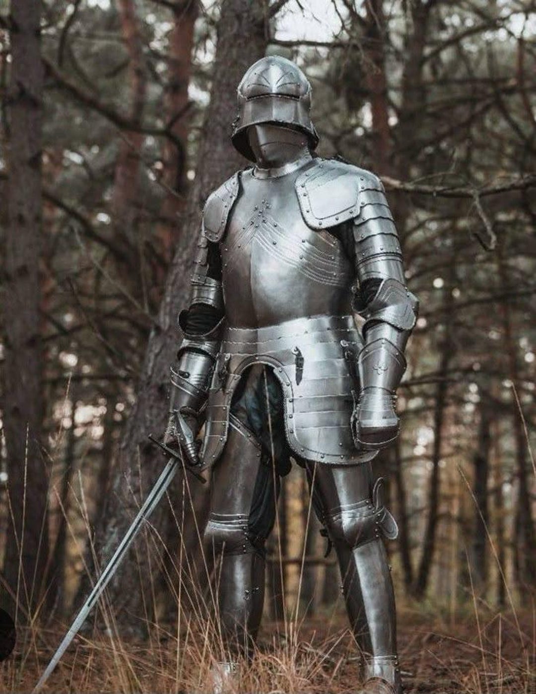Medieval Gothic Full Plate Armor Suit | Handcrafted Steel Armor Suit ...