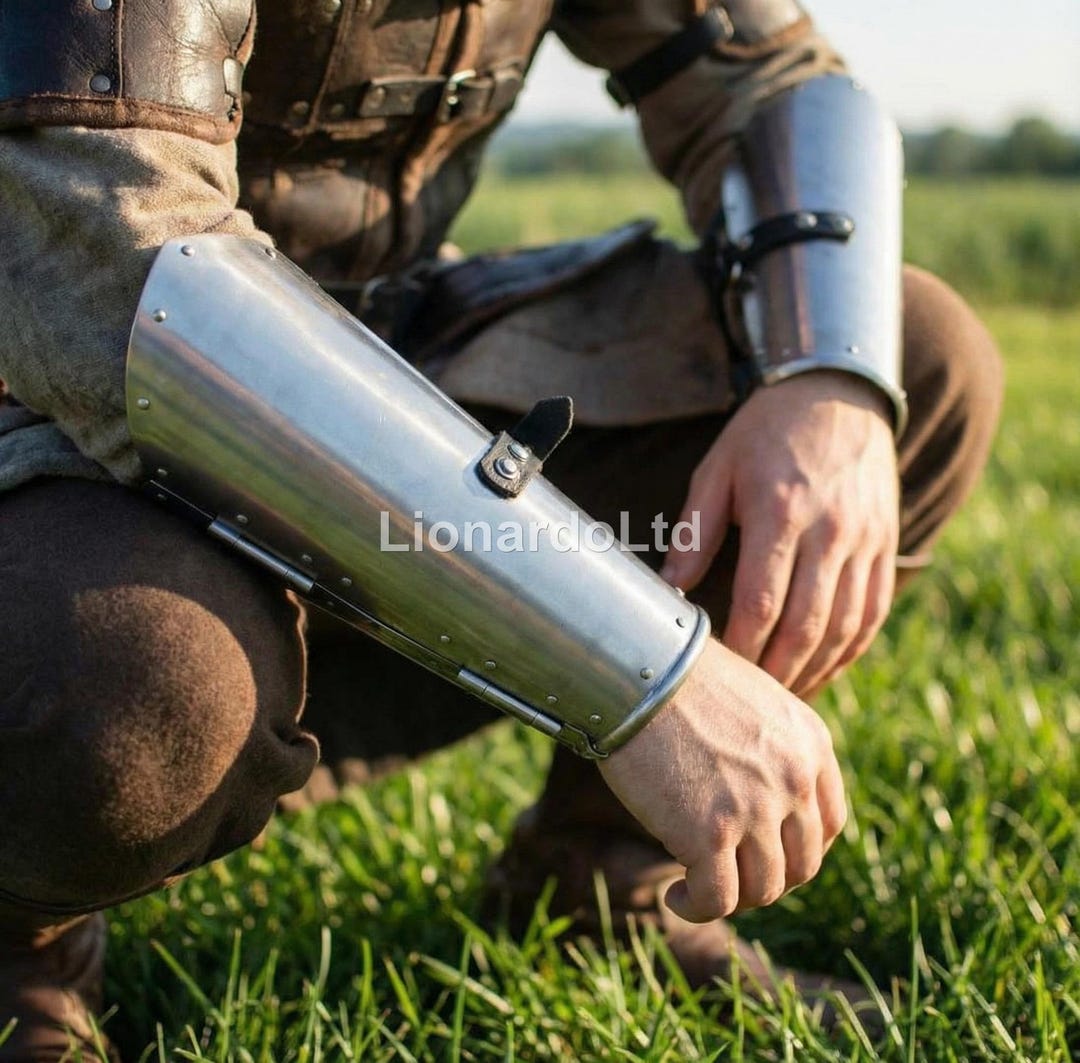 Cavalier Hinged Medieval Renaissance Knights Vambraces Steel Pair of ...