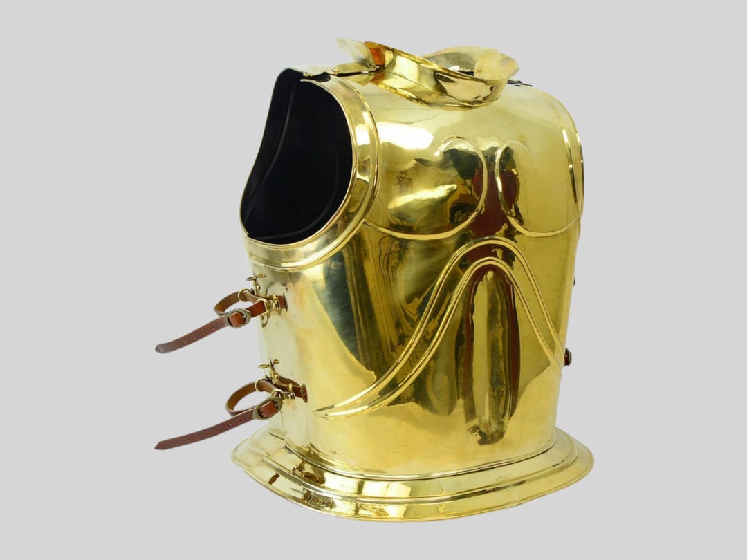 Medieval Greek Bell Muscle Armor - 18 Gauge Brass Muscle Cuirass ...