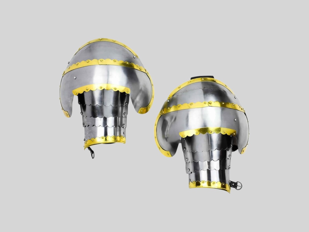 Medieval Knight Steel Polish Winged Hussar Pauldrons Set- Larp Lady ...