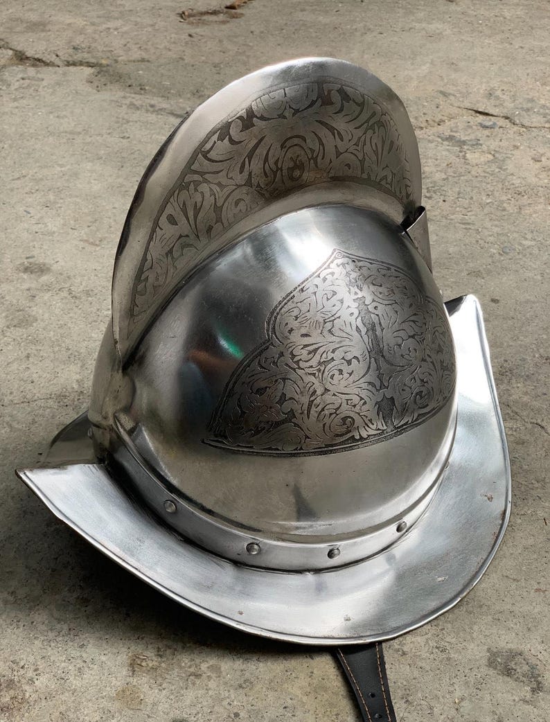 Steel Made Morion Helmet Spanish Helmet Prop Replica Roleplay & Cosplay ...