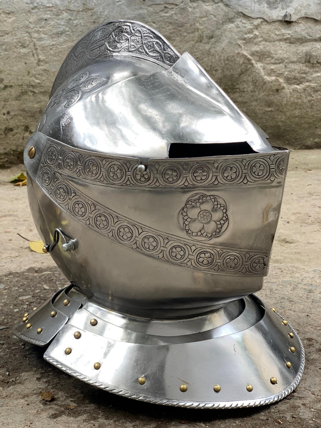 Medieval Close Knight Helmet- Armet Helmet- Ancient Close Knight Helmet ...