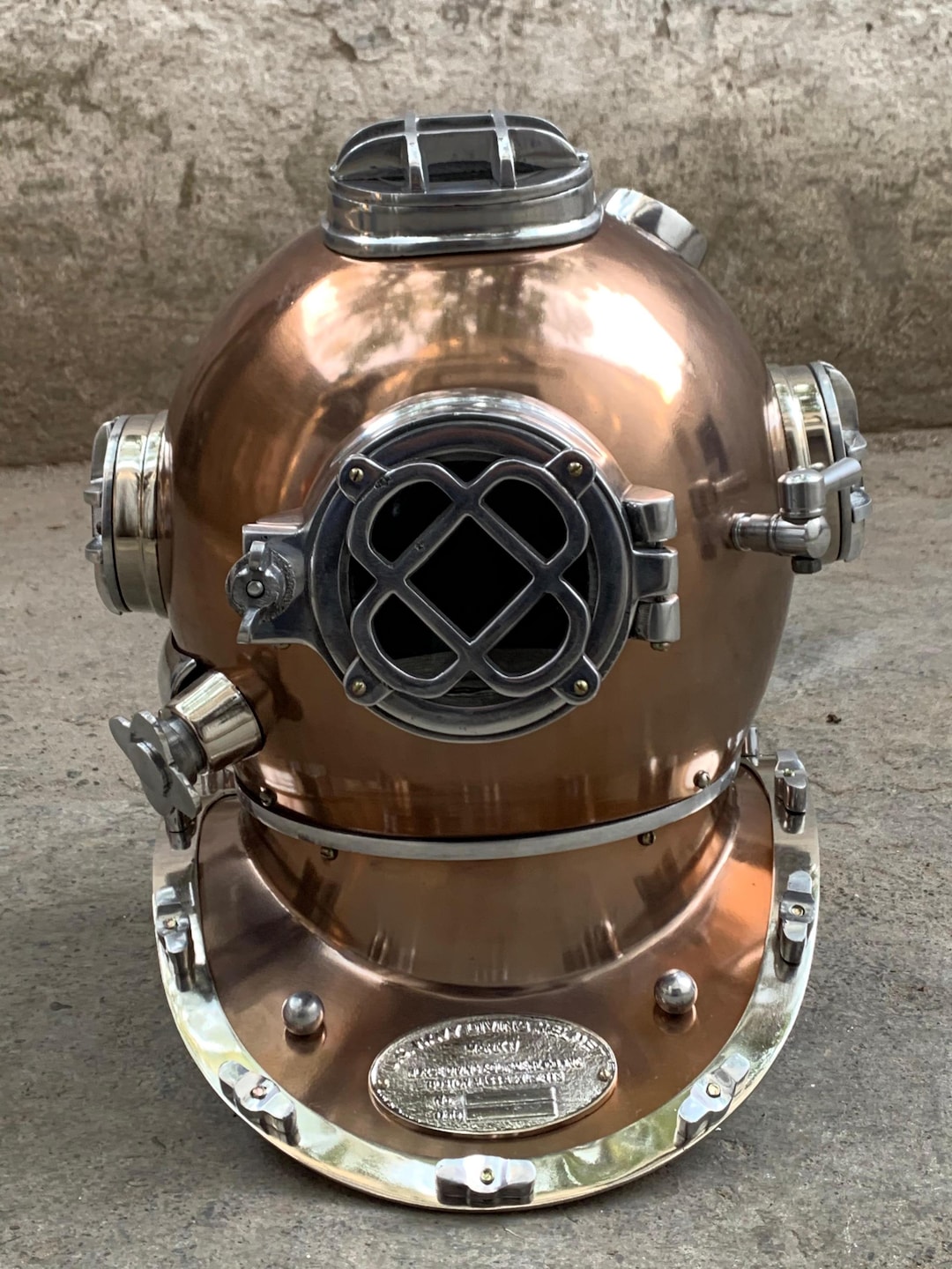 Steel Divers Helmet- Deep Sea Diving Helmet- Industrial Decor Marine ...