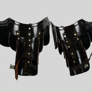 Medieval Steel Pauldron With Gorget Armor Set Larp Shoulder Armor ...