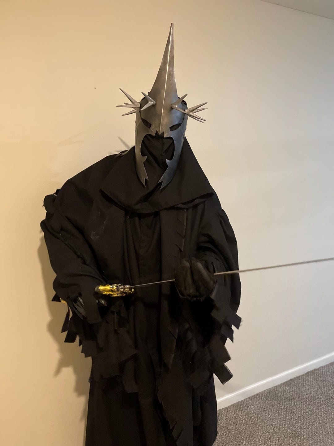 Ring Wraith Costume Nazgul Costume/nazgul Helmet/gloves/black Cape ...