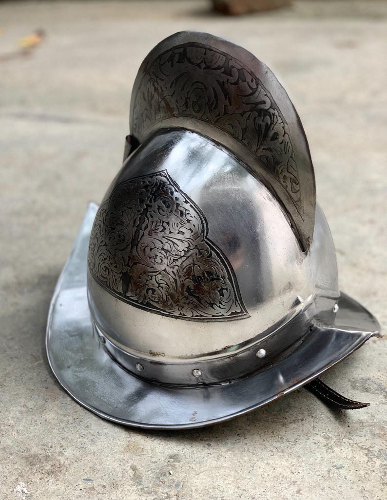 Steel Made Morion Helmet Spanish Helmet Prop Replica Roleplay & Cosplay ...