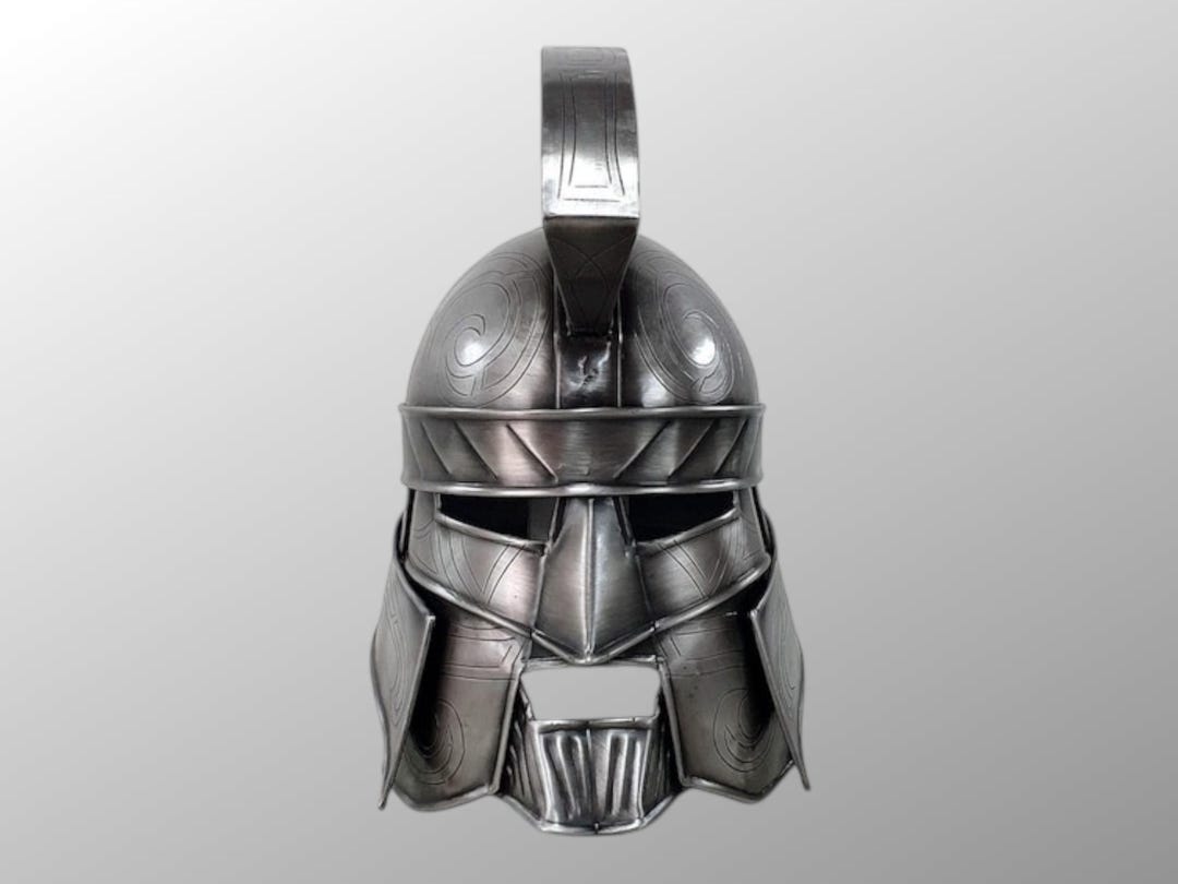 Medieval Knight Blackened Steel Iroquois Rune Fantasy Helmet Knight ...