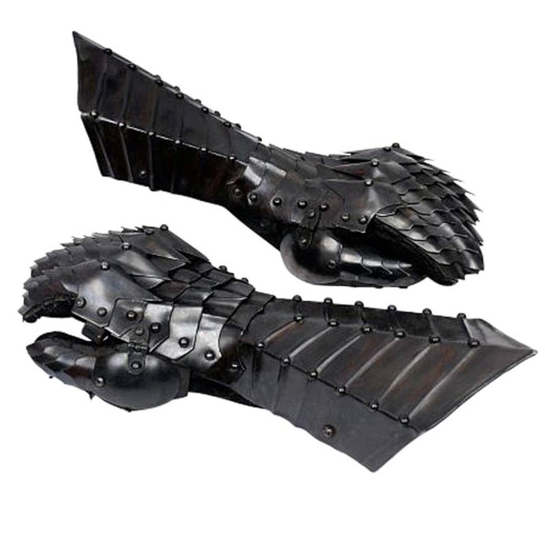 Medieval Nazgul Fantasy Black Gauntlets ~ Medieval Knight Gothic ...