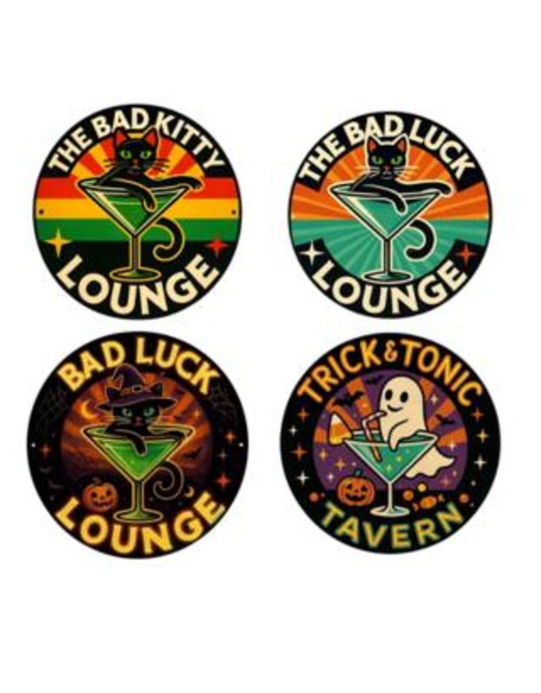 Retro Cat Bar Sign PNG: Bad Luck Lounge Art (digital Download) - Etsy