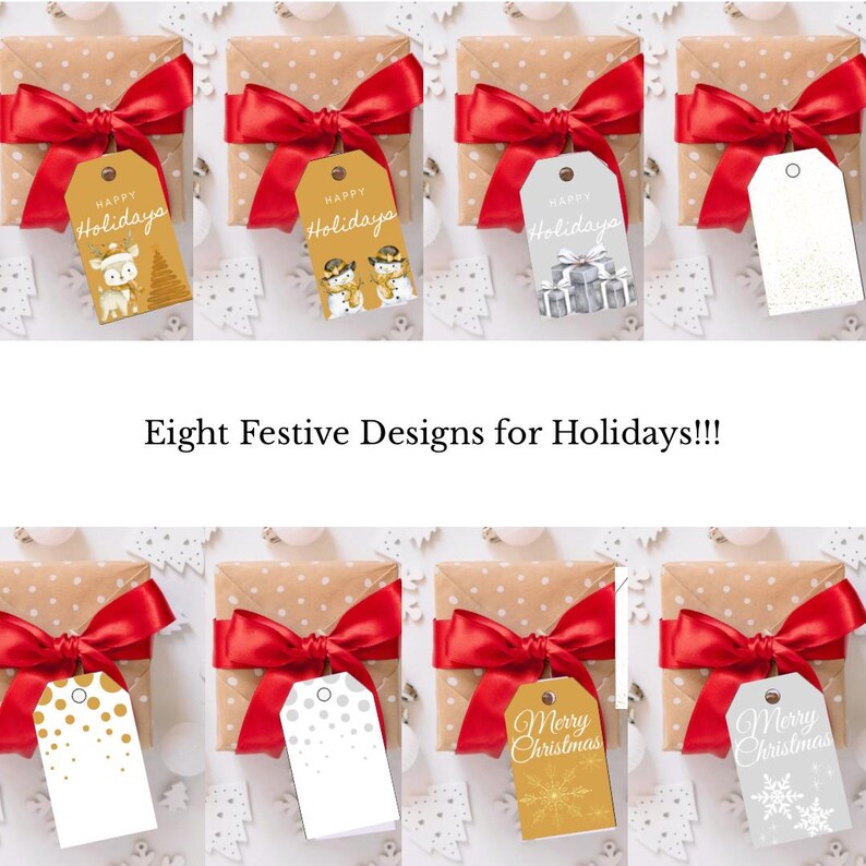 Double Gift Tag Set | Printable Christmas Gift Tags | Instant Download ...