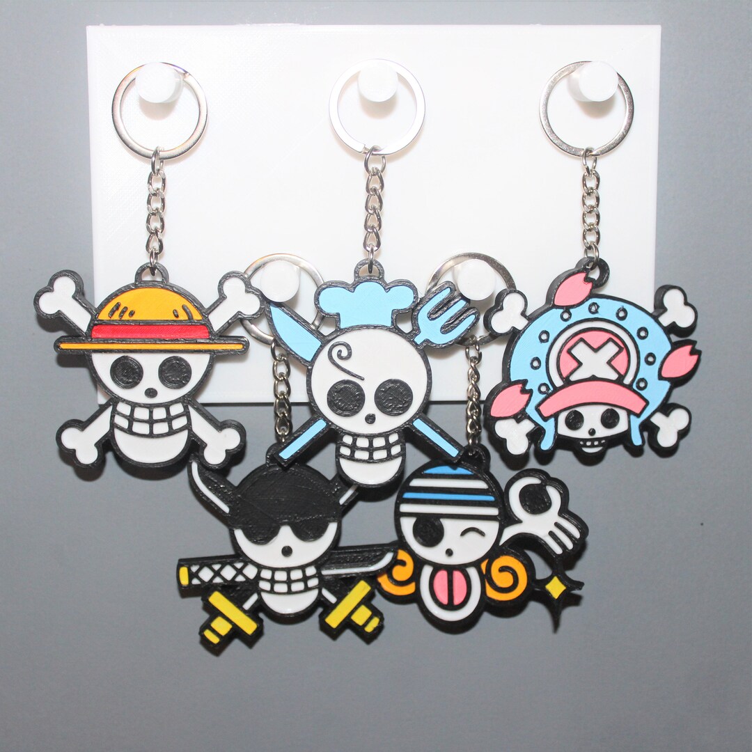 5 One Piece Keychain .stl Files Stl File Pack for 3D Printer 5 One ...
