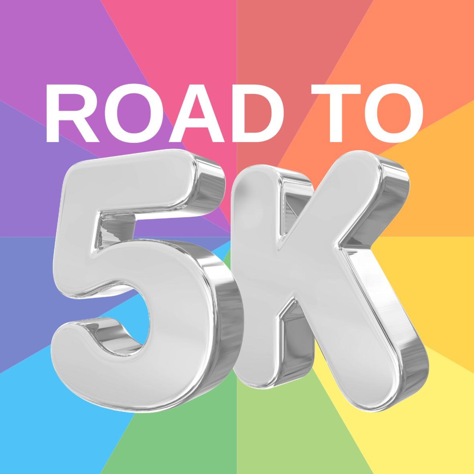 Tiktok Sticker: Road to 5K - Etsy