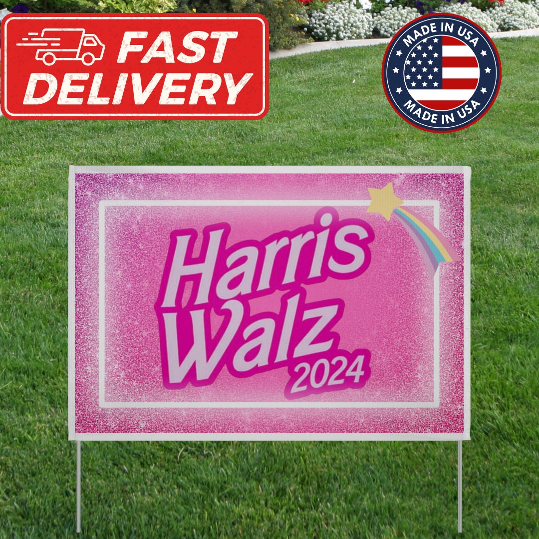 Kamala Harris and Tim Yard Sign Harris 2024, Madam President, Yard Sign ...