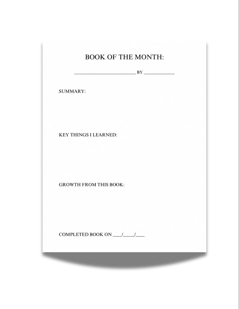 Book of the Month - Book Study Worksheet - A Digital Worksheet to Help ...