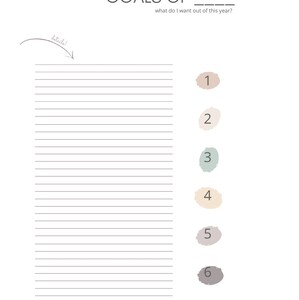 Yearly Goal Packet- 7 Page Digital Packet to Help You Understand and ...