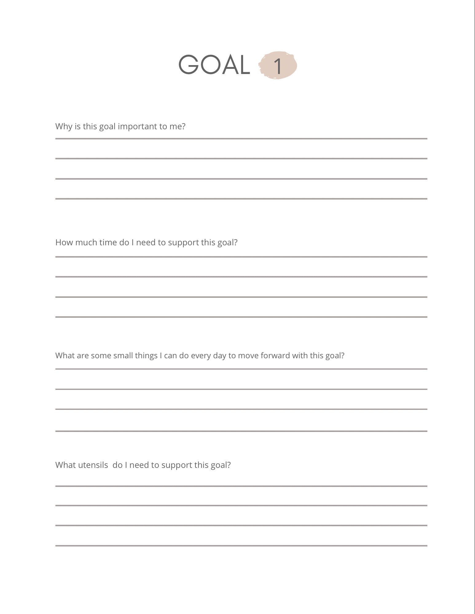 Yearly Goal Packet- 7 Page Digital Packet to Help You Understand and ...