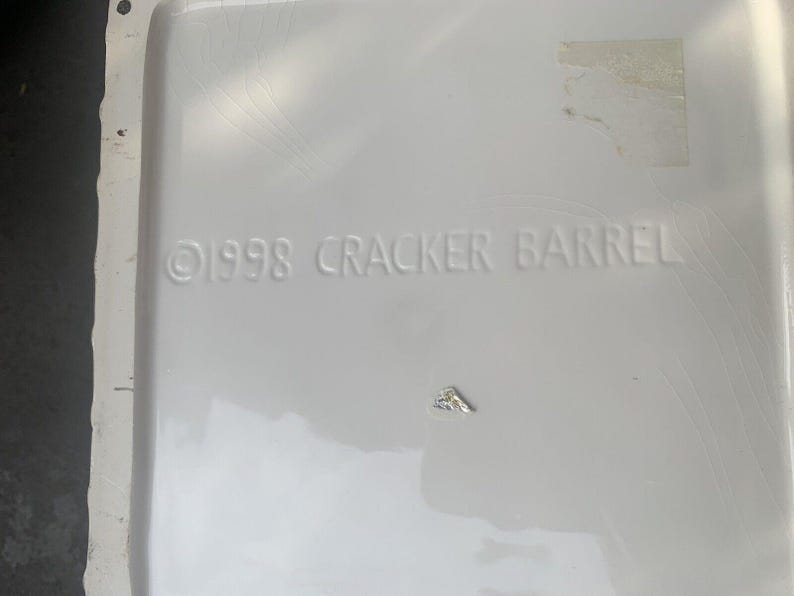 Vintage 1998 Cracker Barrel Cookie Jar ~ BRICK COTTAGE ~ 10" Tall - Etsy